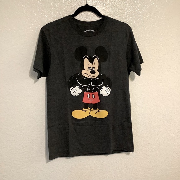 Disney | Shirts | Disney Buff Muscle Mickey Mouse Licensed Graphic ...